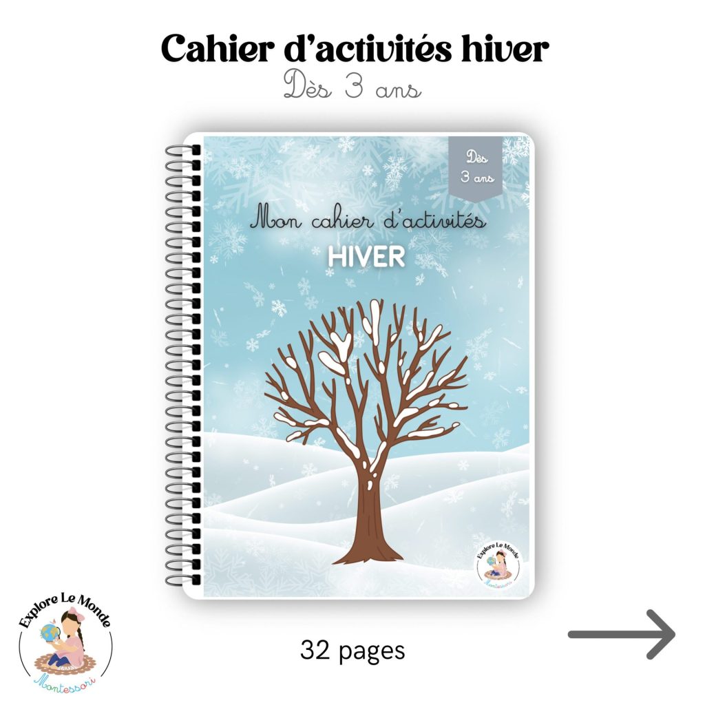 Cahier d'activités sur l'hiver dès 3 ans - Explore le monde Montessori